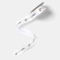 Custom company logo branded business gifts white satin ribbon | Zazzle