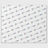 Custom company logo branded business gifts white wrapping paper | Zazzle