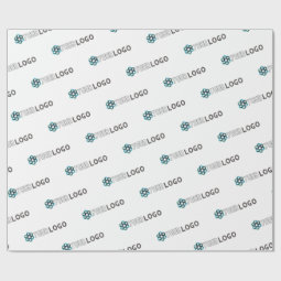 Custom company logo branded business gifts wrapping paper | Zazzle
