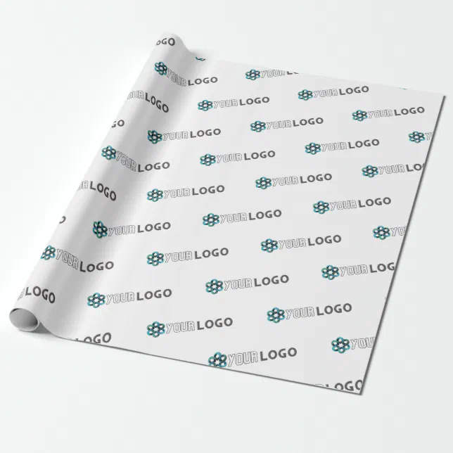 Custom company logo branded business gifts wrapping paper | Zazzle