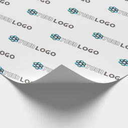 Custom company logo branded business gifts wrapping paper | Zazzle