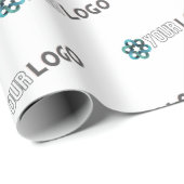 Custom company logo branded business gifts wrapping paper | Zazzle