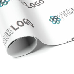 Custom company logo branded business gifts wrapping paper | Zazzle