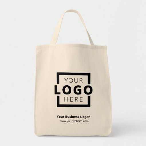 Custom Company Logo Branded Promotional Tote Bag | Zazzle