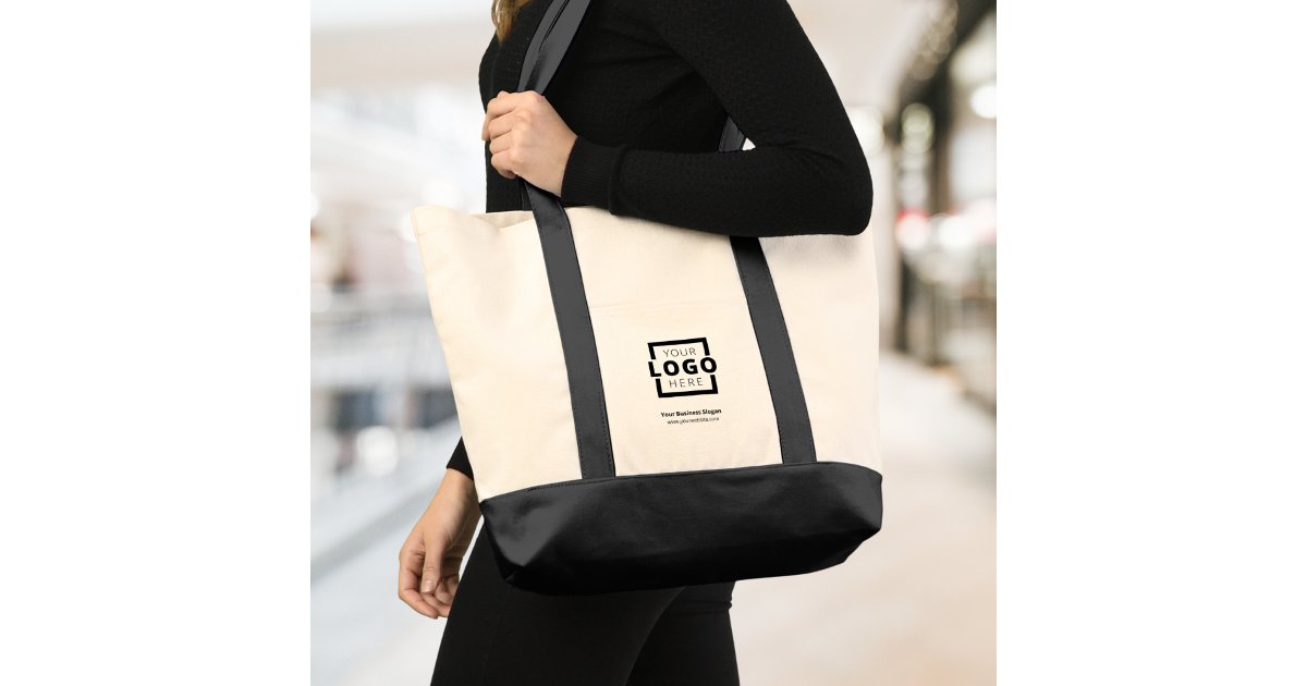 Custom Company Logo Branded Promotional Tote Bag | Zazzle