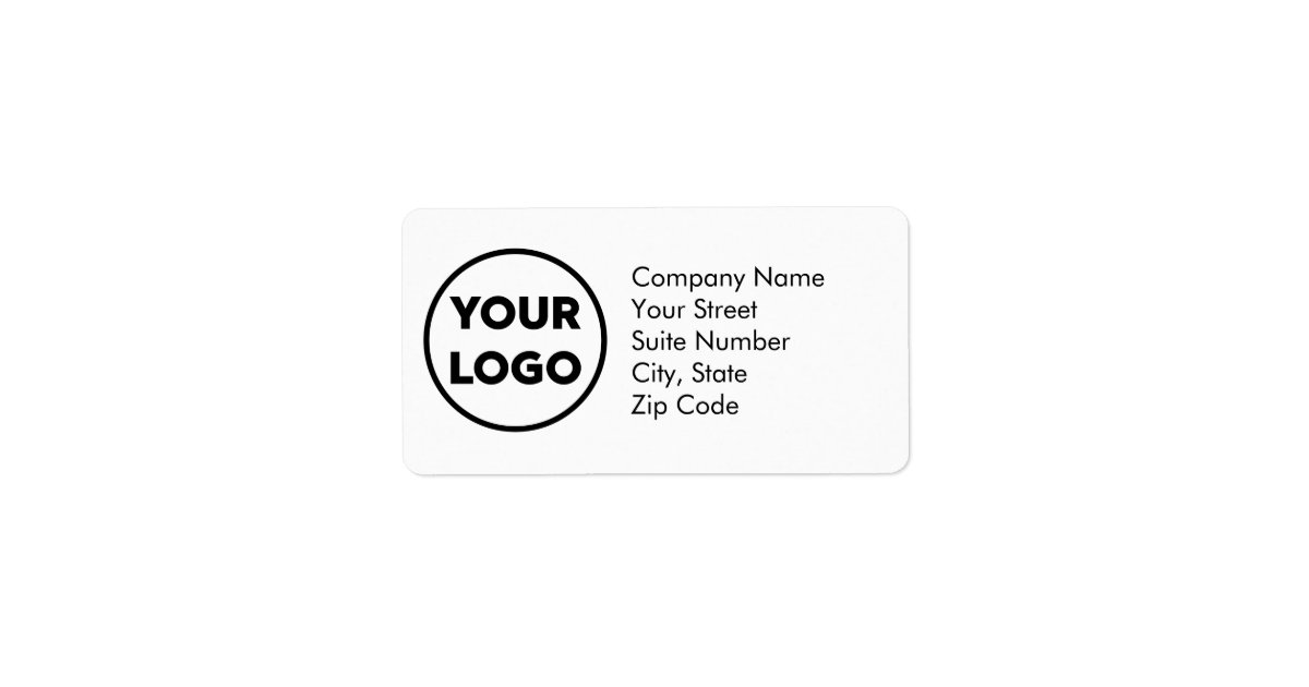 Custom Company Logo Business Address Label | Zazzle