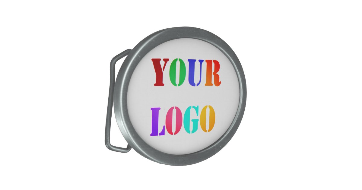 Custom Company Logo Business Belt Buckle Template | Zazzle