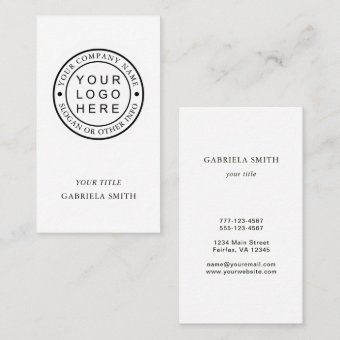 Custom Company Logo Business Card | Zazzle