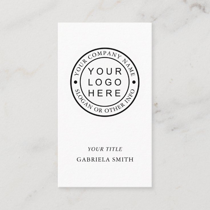 Custom Company Logo Business Card | Zazzle