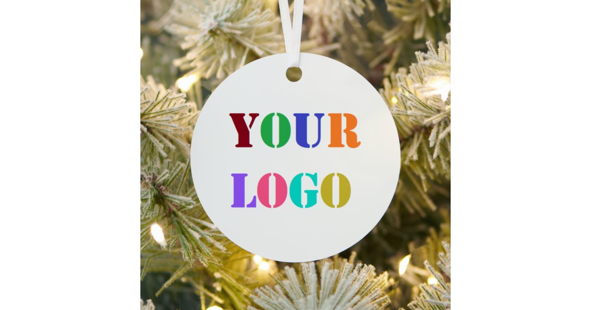 Custom Company Logo Business Christmas Ornament | Zazzle