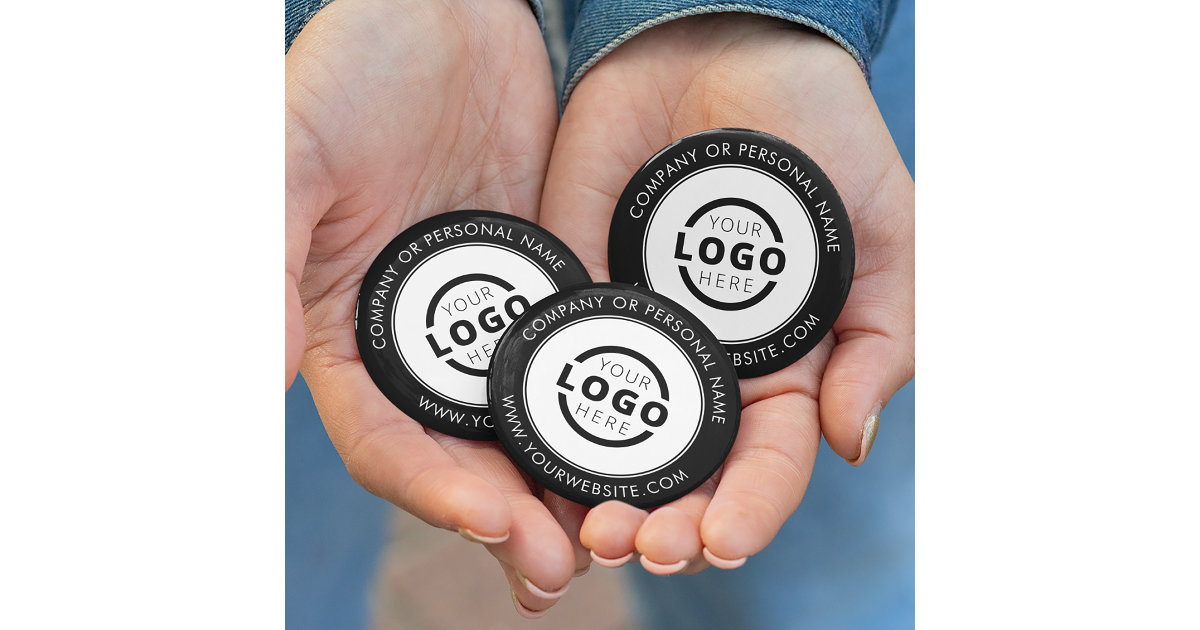 Custom Company Logo Business Corporate Branded Button | Zazzle
