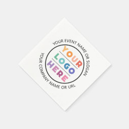 Custom Company Logo Business Event Paper Napkins | Zazzle