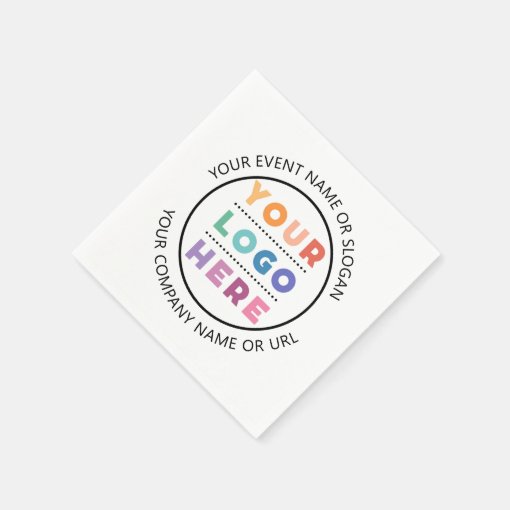 Custom Company Logo Business Event Paper Napkins | Zazzle