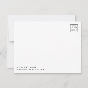 Custom Company Logo Business Name Branded Note Card | Zazzle