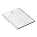 Custom Company Logo Business Name Green Border Notepad | Zazzle