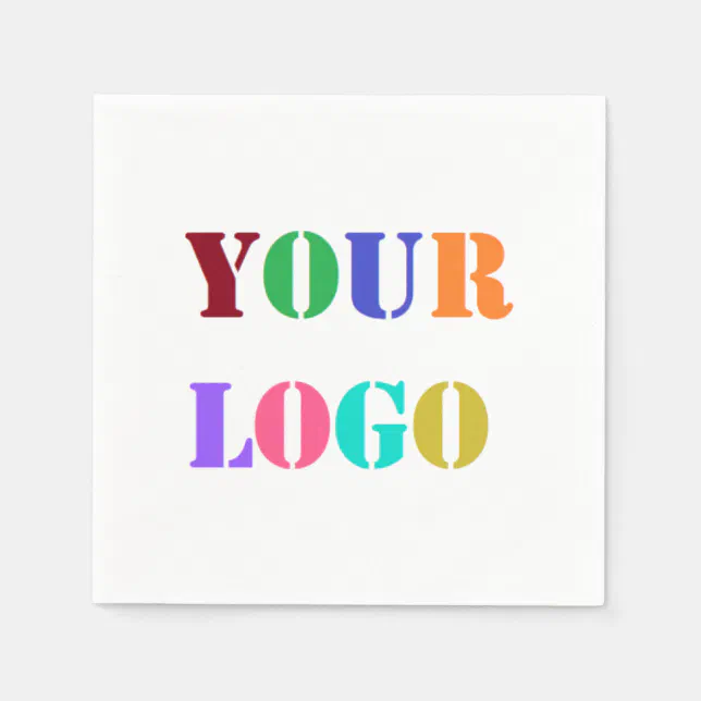Custom Company Logo Business Napkins Template | Zazzle