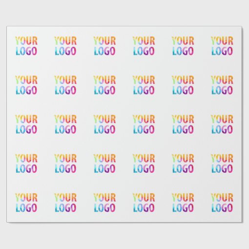 Custom Company Logo Business Promotional Gift Wrapping Paper | Zazzle
