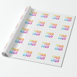 Custom Company Logo Business Promotional Gift Wrapping Paper | Zazzle