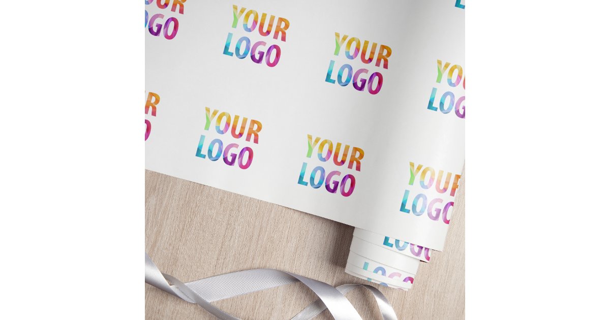 Custom Company Logo Business Promotional Gift Wrapping Paper | Zazzle