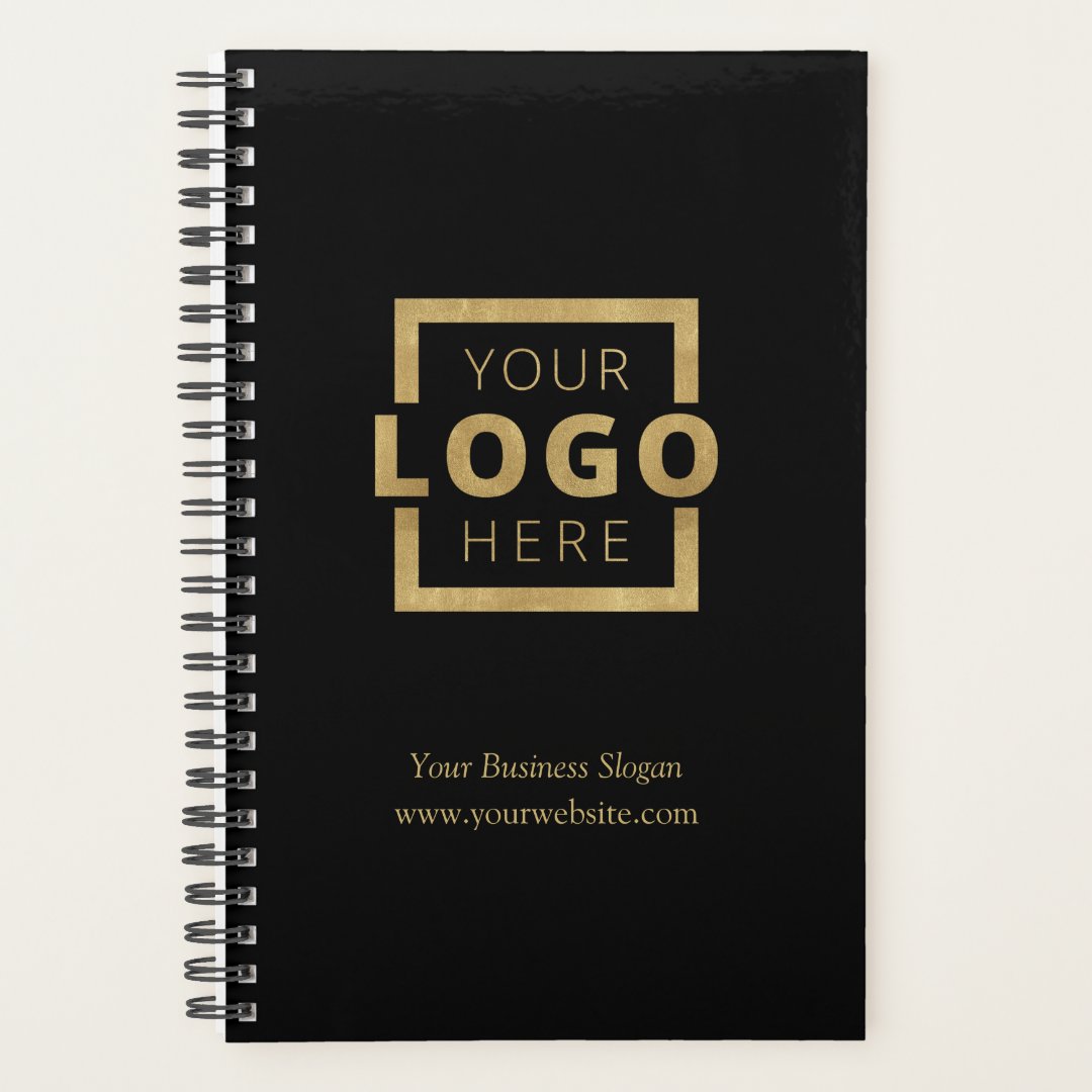 Custom Company Logo Business Promotional Gold Planner | Zazzle