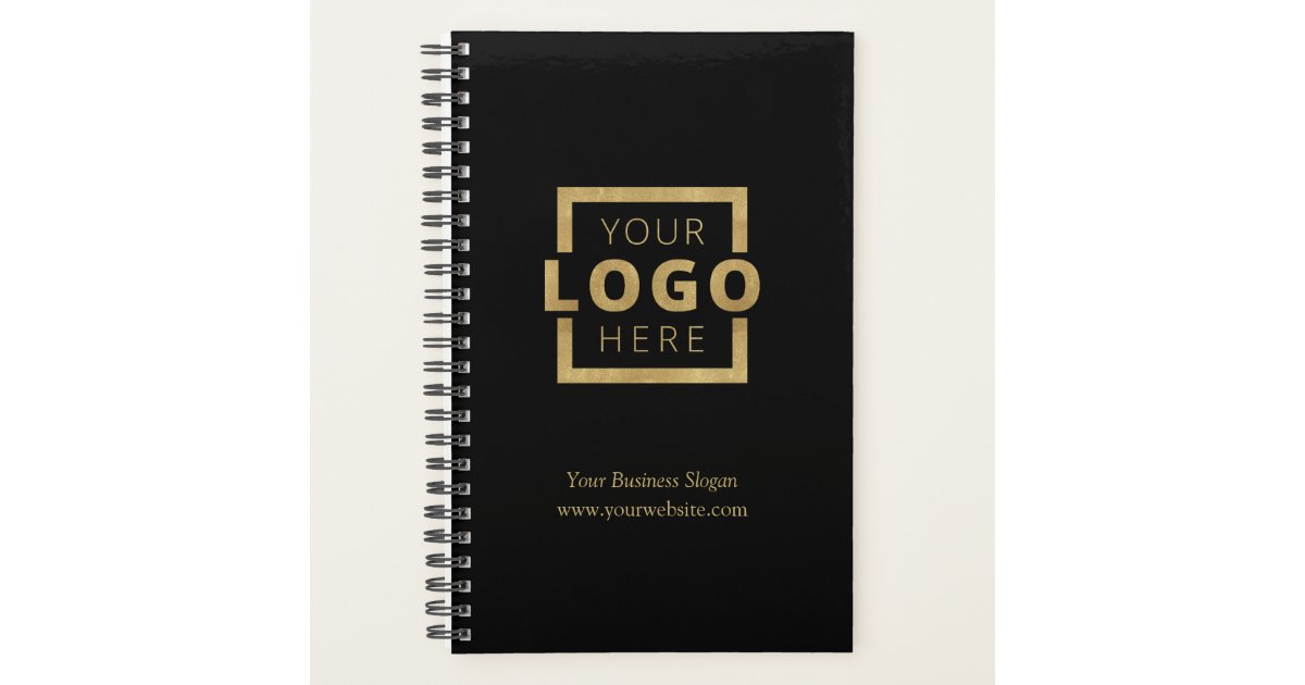 Custom Company Logo Business Promotional Gold Planner | Zazzle