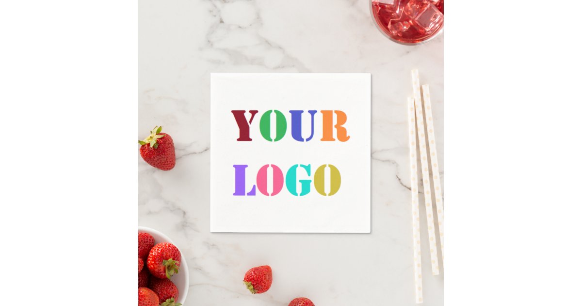 Custom Company Logo Business Promotional Napkins | Zazzle