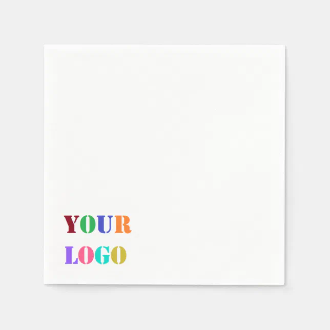 Custom Company Logo Business Promotional Napkins | Zazzle