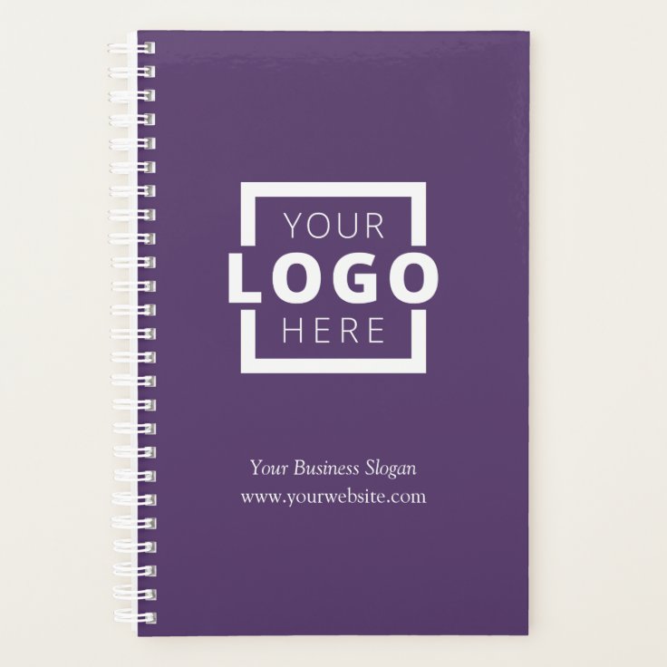 Custom Company Logo Business Promotional Purple Planner | Zazzle