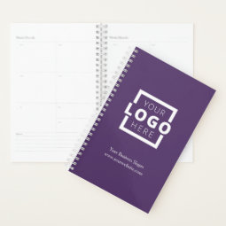 Custom Company Logo Business Promotional Purple Planner | Zazzle