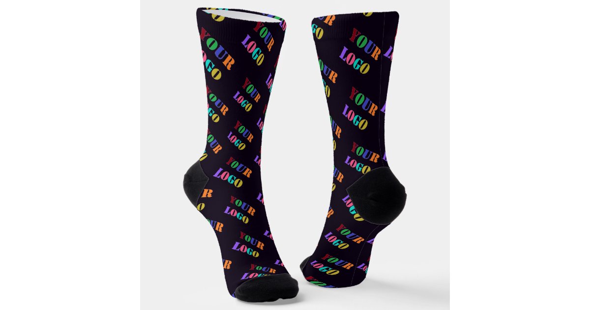 Custom Company Logo Business Promotional Socks | Zazzle