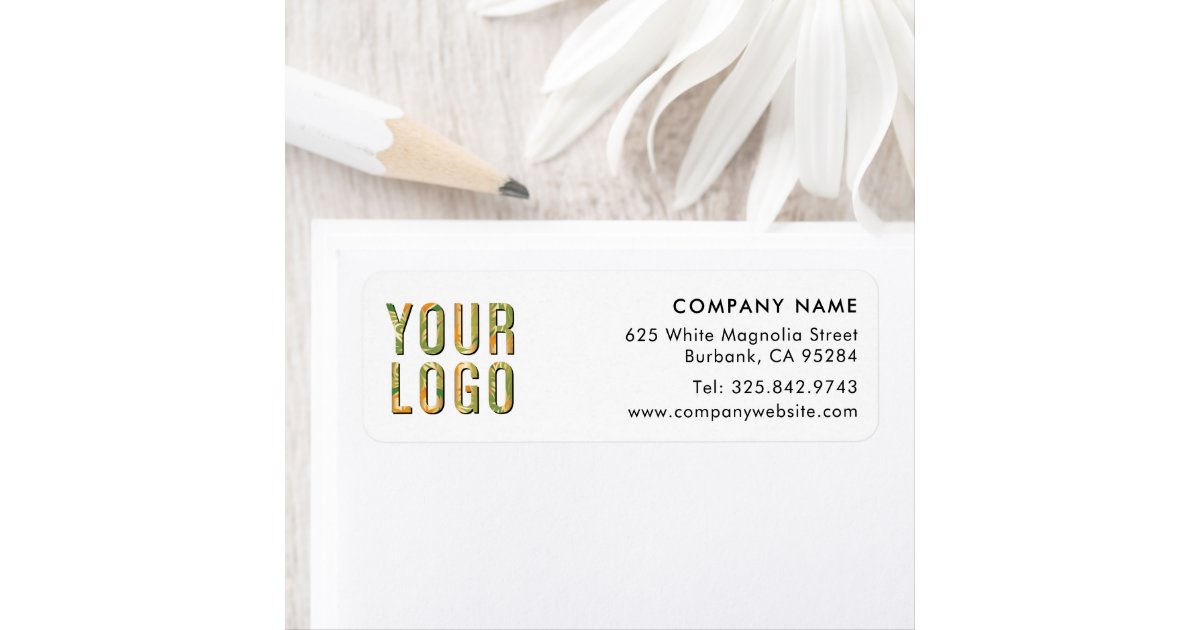Custom Company Logo Business Return Address Label | Zazzle