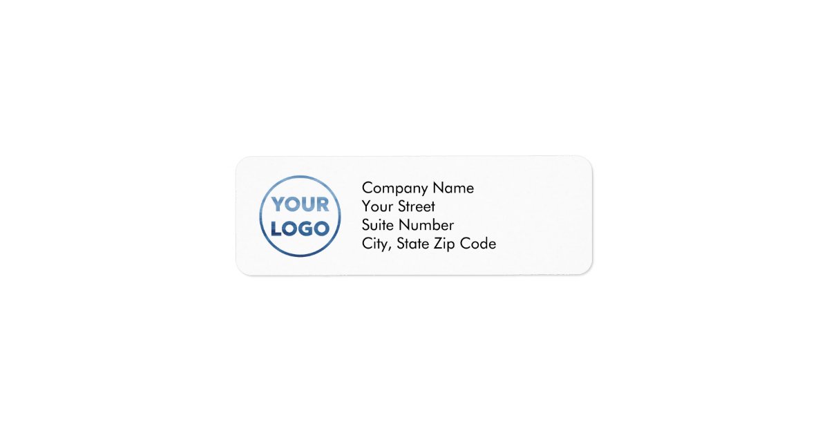 Custom Company Logo Business Return Address Labels | Zazzle