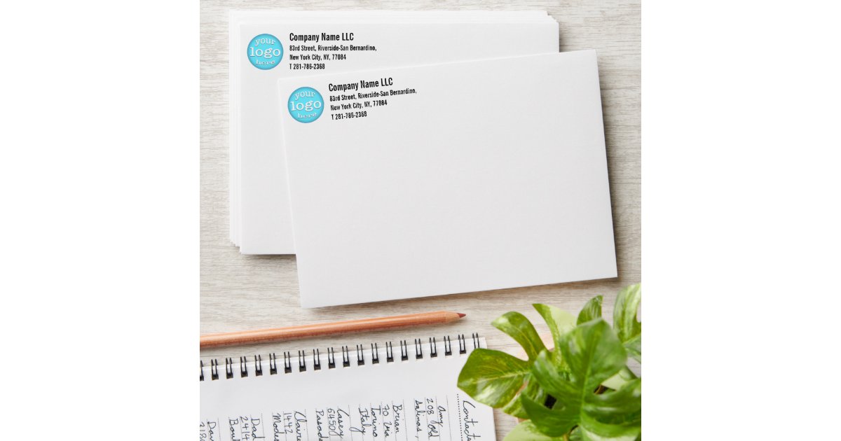 Custom Company Logo Business Return Address Office Envelope | Zazzle