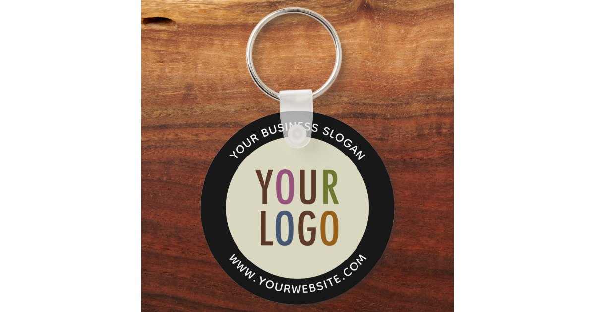 Custom Company Logo Button Keychain No Minimum | Zazzle