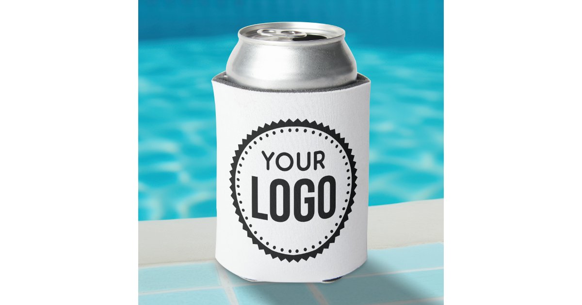 Custom Company Logo Can Cooler | Zazzle