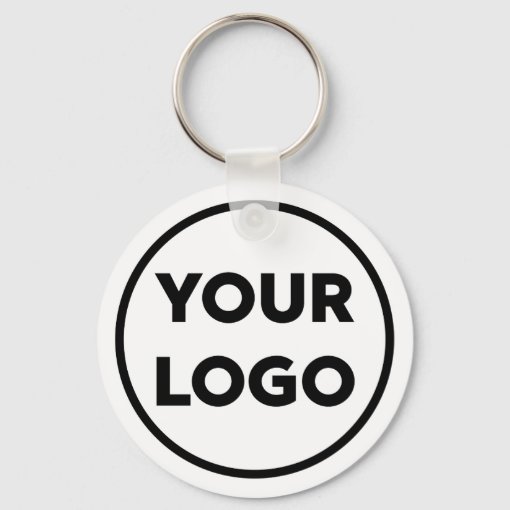 Custom Company Logo Corporate Swag Keychain | Zazzle