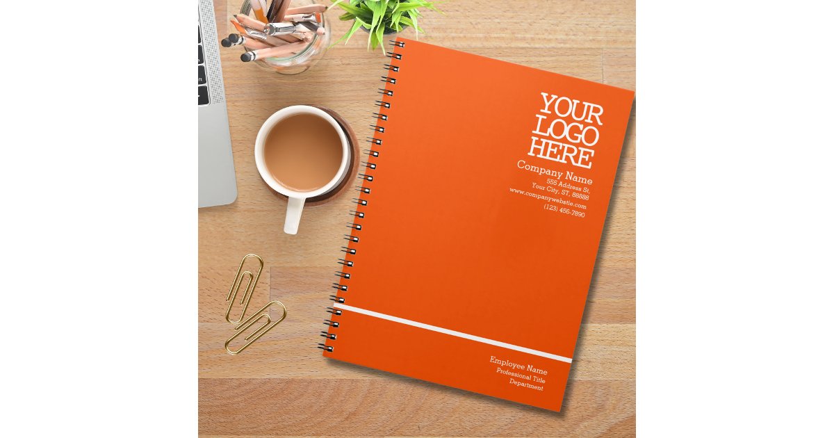 Custom Company Logo | Employee Personalization Notebook | Zazzle