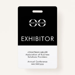 Custom Company Logo Exhibitor Badge | Zazzle