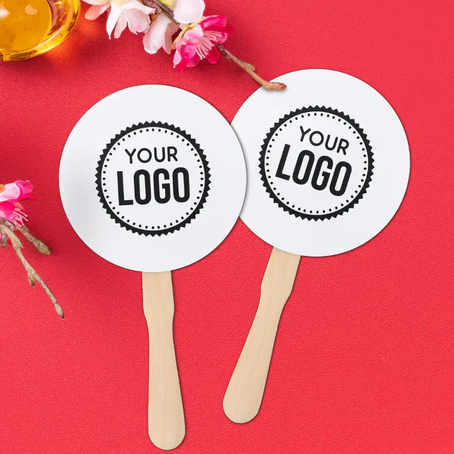 Custom Company Logo Hand Fan | Zazzle