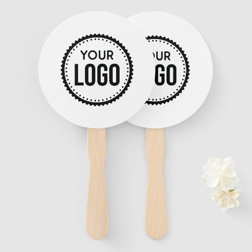 Custom Company Logo Hand Fan | Zazzle