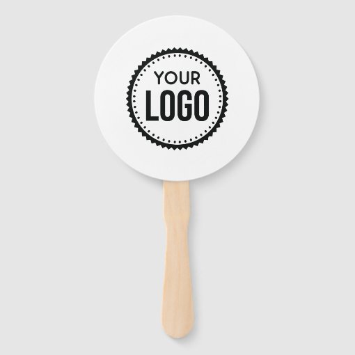 Custom Company Logo Hand Fan | Zazzle