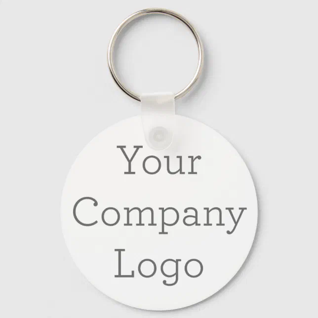 Custom Company Logo Keychain | Zazzle