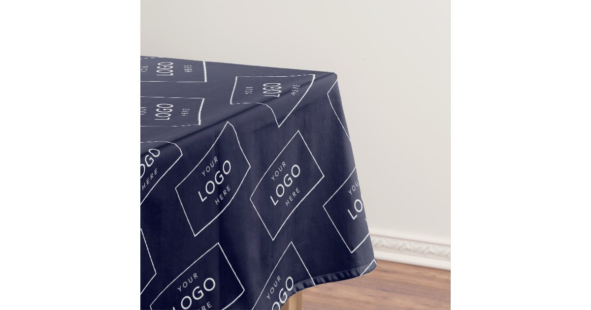 Custom Company Logo Modern Business Promotion Tablecloth | Zazzle