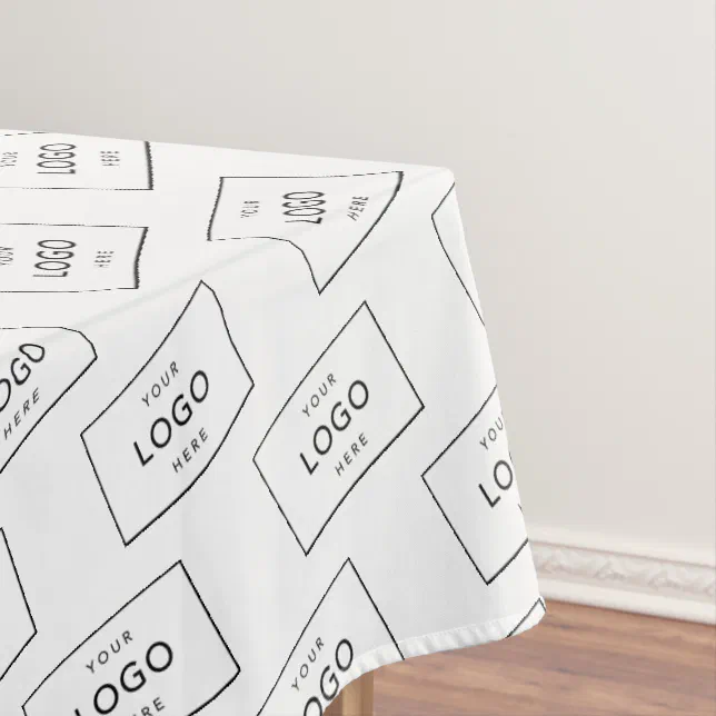 Custom Company Logo Modern Business Promotion Tablecloth | Zazzle