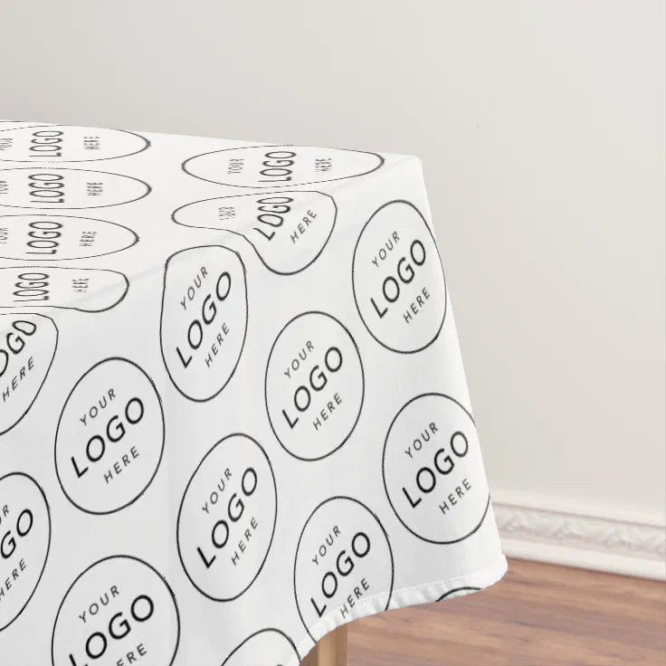 Custom Company Logo Modern Business Promotion Tablecloth | Zazzle