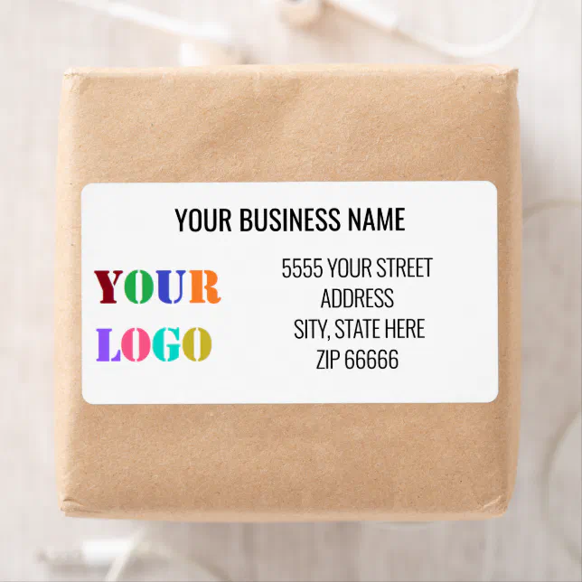 Custom Company Logo Name Address Info Labels | Zazzle