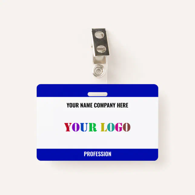 Custom Company Logo Name Business Badge Template | Zazzle