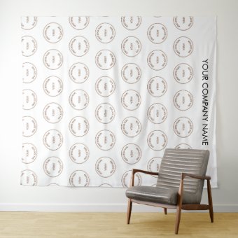 Custom Company Logo Name White Photo Backdrop | Zazzle