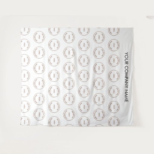 Custom Company Logo Name White Photo Backdrop | Zazzle