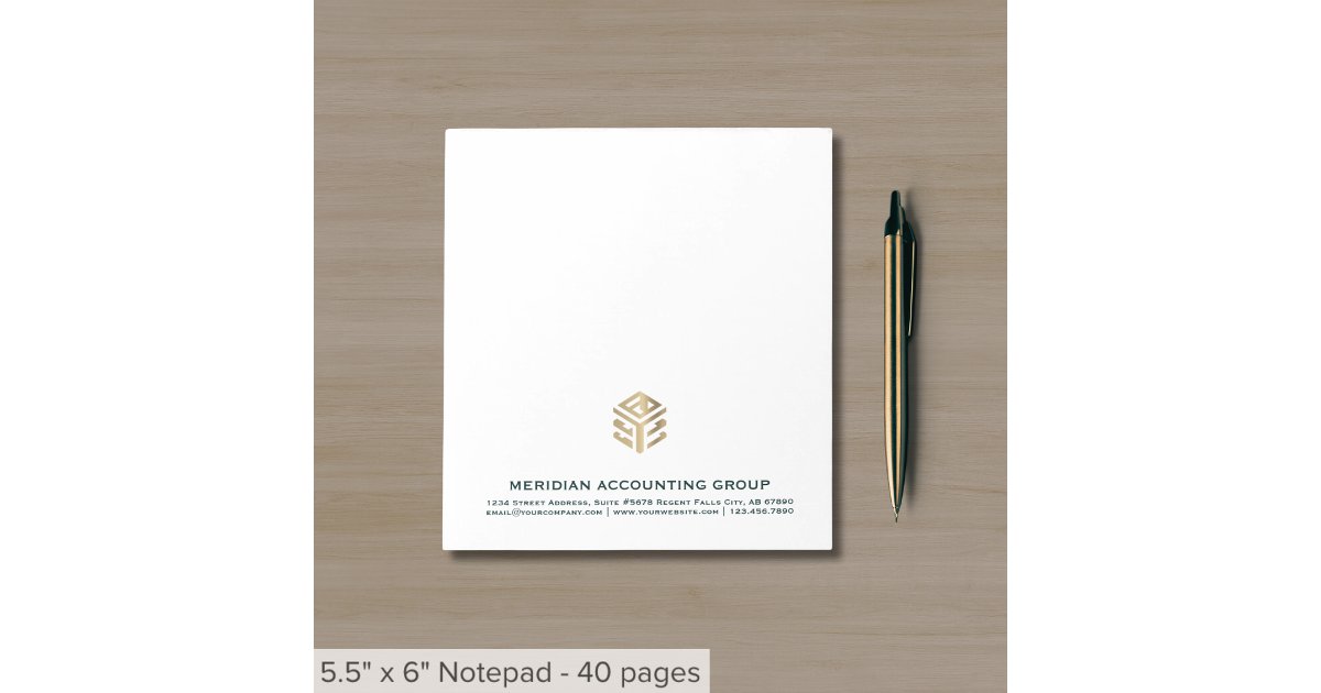Custom Company Logo Notepad | Zazzle